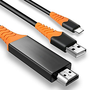PRO USB-C HDMI Compatible with Samsung Galaxy A52 5G at 8k/4k Plus Power 6ft/1.8M Cable:Full 4k 2160p@60Hz/8k 7680x4320@30Hz Thunderbolt 3/4
