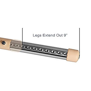 Flash Furniture 35"W x 65"L Half-Moon Natural Plastic Height Adjustable Activity Table