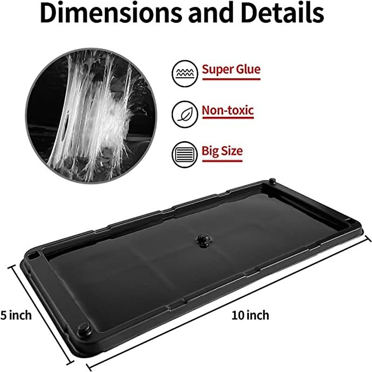 Reliable1st Super Glue Rat & Mouse Traps 12 Pack | Non-Toxic Tray with Super Strong Glue for Rat, Mouse and Snake | Heavy Duty Rodent Catcher for Inside Home | Pet & Family Safe