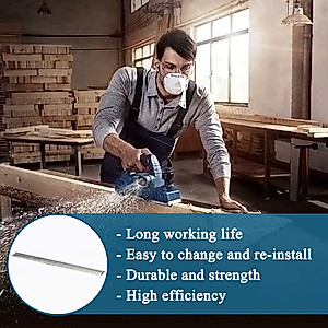 TJATSE 3-1/4 Inch 82mm TCT Carbide Hand Planer Blades for BOSCH, DeWalt, MAKITA, WEN, BLACK&DECKER Ryobi, Hitachi and most Handheld Planer -10 Pack