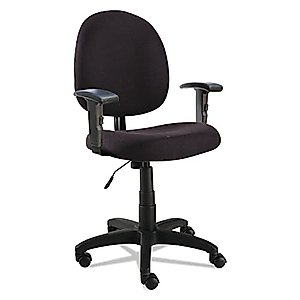 Alera ALEVTA4810 Alera Essentia Series Swivel Task Chair With Adjustable Arms, Black
