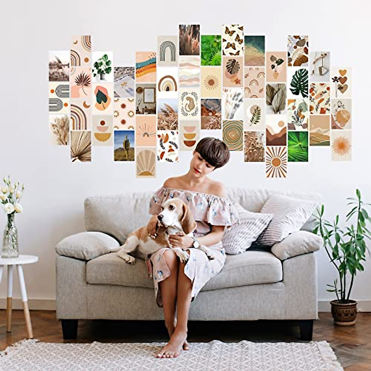 HappyStream 50pcs Wall Collage Kit Aesthetic Pictures. Photo Collage Kit, Bedroom Decor for Teen Girls, Boho Wall Décor, Dorm Photo Collection, Aesthetic Posters for Room (50pcs 4x6 inch)