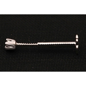 Demira Jewels Handcrafted 14K White Gold Diamond Nose Stud - 6mm Post Length, 1.2mm Thickness, Conflict-Free Diamonds.