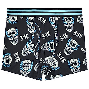 WWE Superstars Mens Boxer Briefs - John Cena, Undertaker, Roman Reigns, The Rock, Stone Cold, Hulk Hogan - Mens 2 Pack Boxer Briefs Underwear (Multi, Medium)