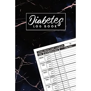 Diabetes Log Book: 2 Years Daily Blood Glucose Tracking Journal from Breakfast to Bedtime with Contact List, Medication List, & Health Overview Pages ... | Personal Healthcare Diary for Women & Men