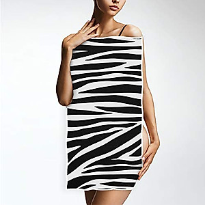 Vdsrup Zebra Print Hand Towels Black White Striped Animal Face Towel Soft Thin Guest Towel Portable Kitchen Tea Towels Dish Washcloths Bath Decorations Housewarming Gifts 16 X 30 in