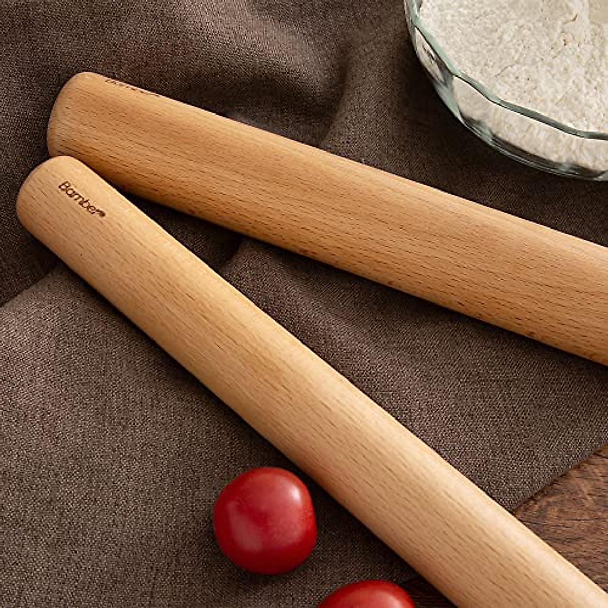 Bamber Wood Rolling Pin, 11 Inch by 1-1/5 Inch