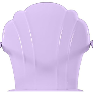 Crosley Furniture Tulip 3-Piece Outdoor Bistro Set, Vintage Retro Metal Patio Table and Chairs for Dining, Lavender Gloss/White Satin