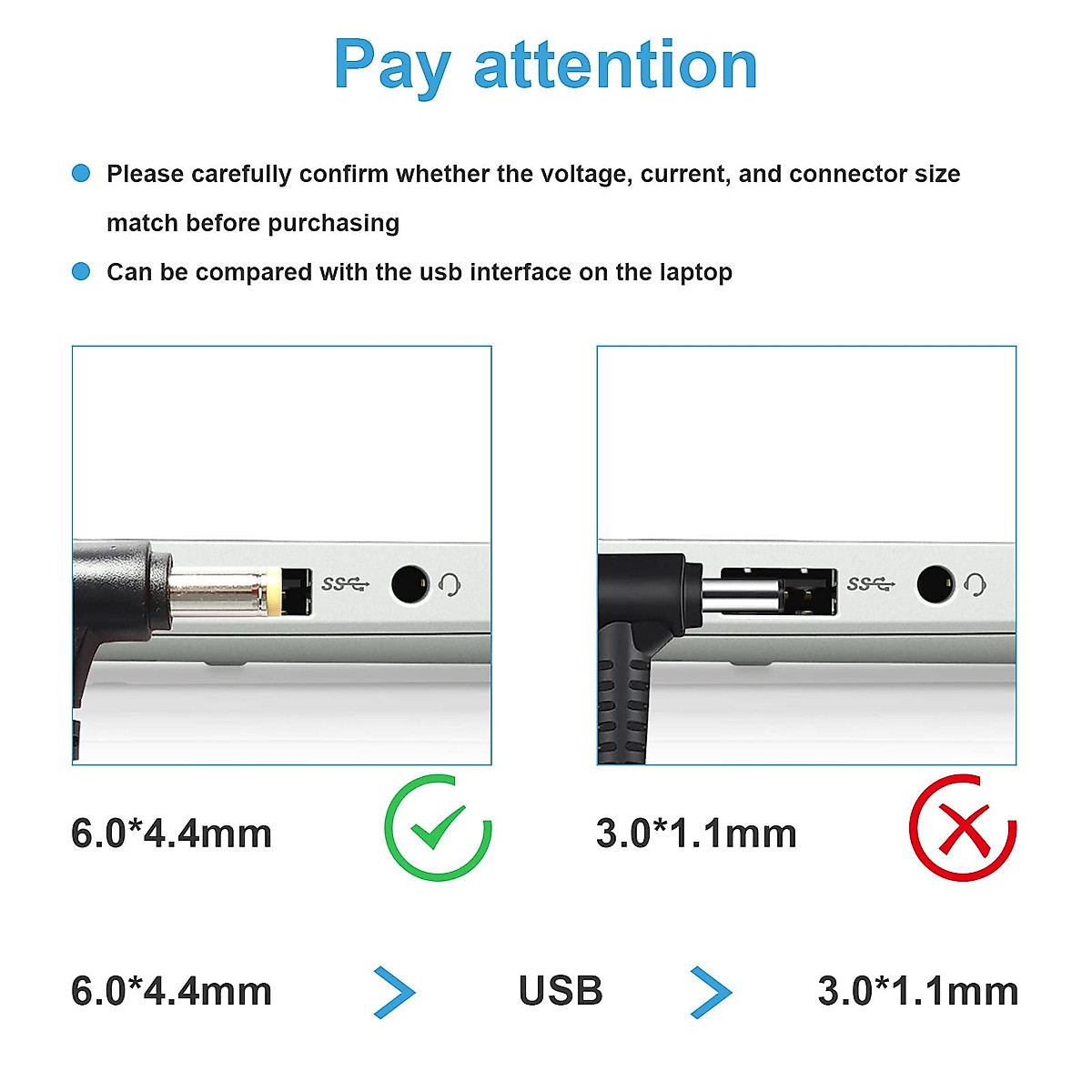 ARyee 14V 3A AC Adapter Power Charger Compatible with Samsung S27a350h S20D340H S20D340HY S22D300BY S22D300HY S22D300NY S22D340HY S24D300HL S24D340H S24D340HL TFT LCD Monitor(6.0 X 4.4mm)