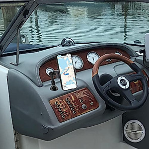 Mippko Drill Base Truck Phone Stand for 3.5 ~7.5 inches iPhone / Samsung / HTC / LG / Nexus / Huawei / Smart Phones, Fit for Truck, Car,Van, Vehicles, 360°Adjustable Aluminum Alloy Mount