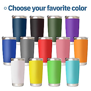 Personalized Tumbler with Names,Best Gifts for Dad, 10 Colors, Custom 20oz Stainless Steel Coffee Tumbler, Insulated Tumblers with Lid and Straw, Christmas Anniversary Birthday Gifts (Papa Bear, 20oz)