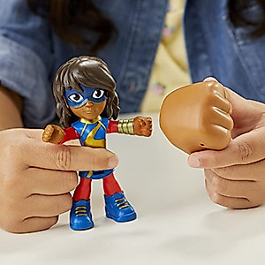 Spidey and His Amazing Friends Marvel Ms. Marvel Action Figure and Embiggen Bike Vehicle, Preschool Toy for Kids Ages 3 and Up