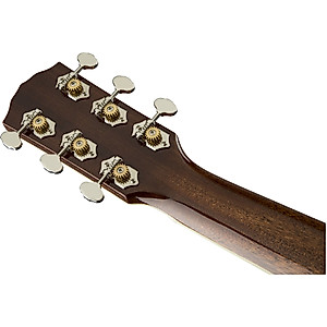 Fender Paramount PM-3 All-Mahogany Triple-0 Acoustic Guitar, with 2-Year Warranty, Natural, with Case