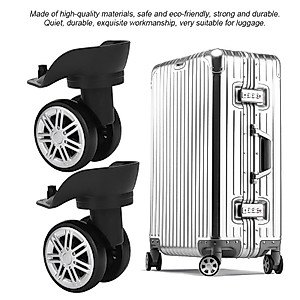 2 Pcs Luggage Suitcase Wheels, Replacement Luggage Wheels Swivel Luggage Mute Wheel Outdoor Mute Double Row Wheel with Multiple Screws for Draw‑bar Box Code Case
