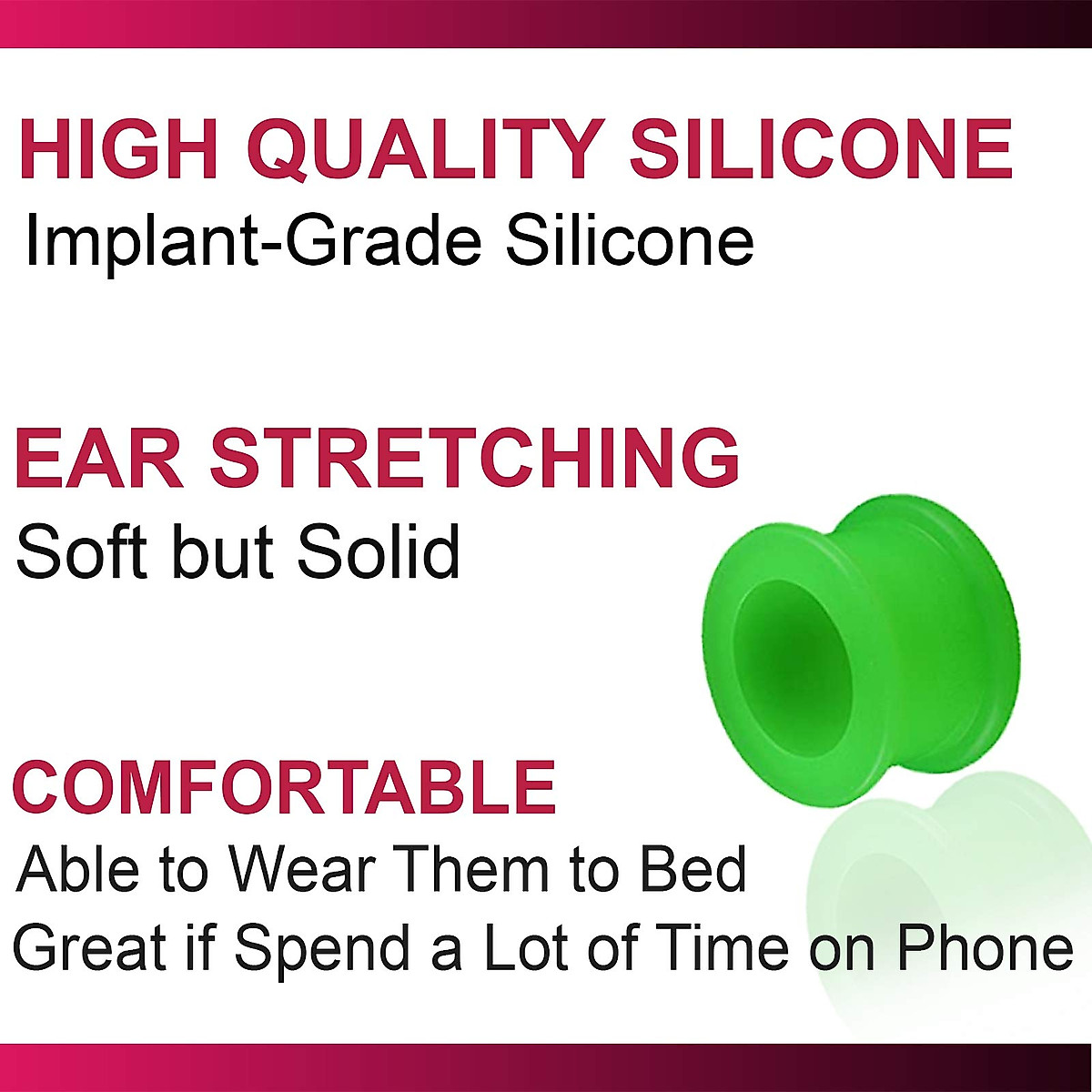 5/8 16mm Gauge Silicone Double Flared Tunnels Ear Plugs Ring AROE Expanders Stretchers Body Piercing 4Pcs