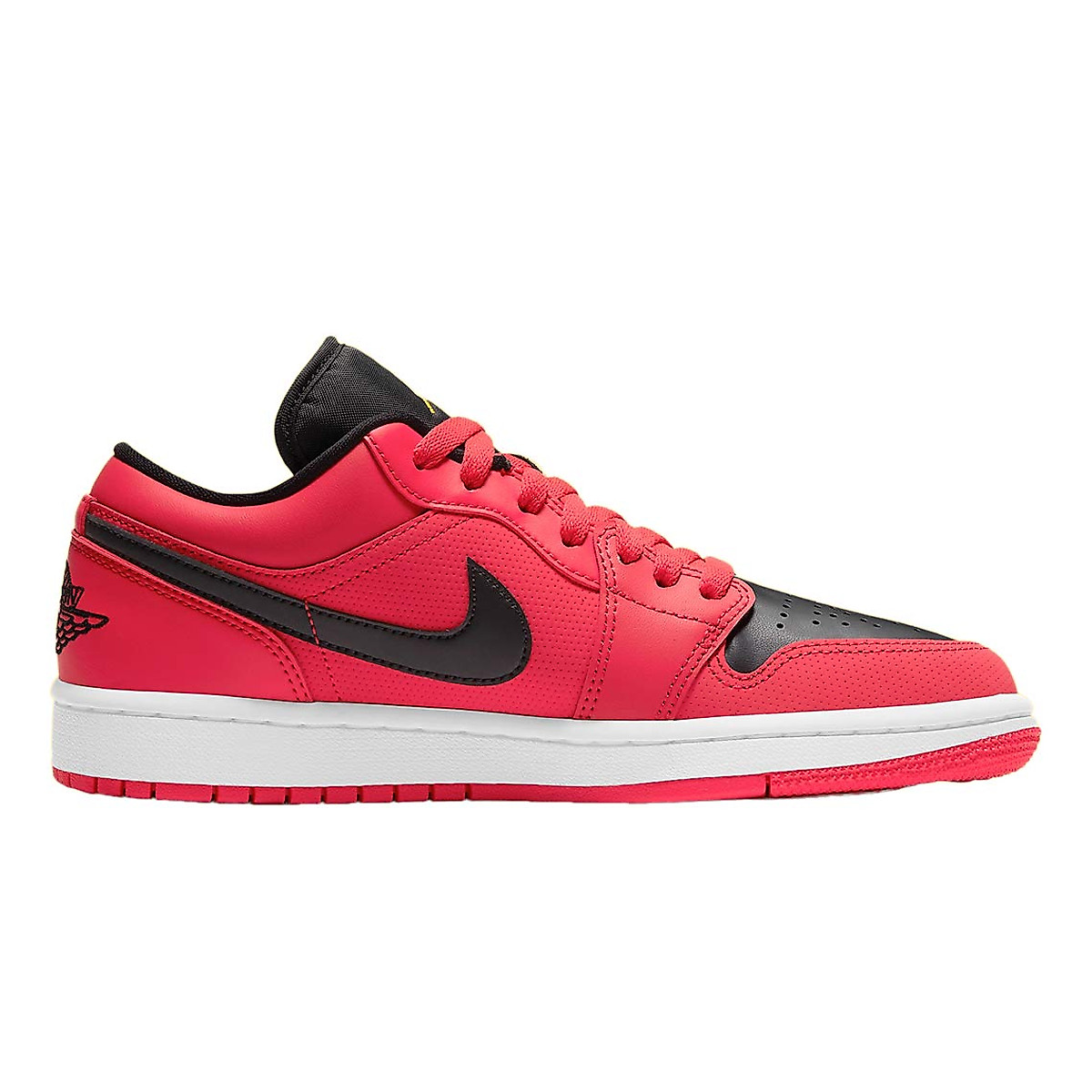 Nike Women's Air Jordan 1 Low UNC Basketball Shoe, Siren Red/Black-white, 11