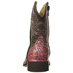 Roper Little Kids Glitter Aztec Boot, Pink, 2