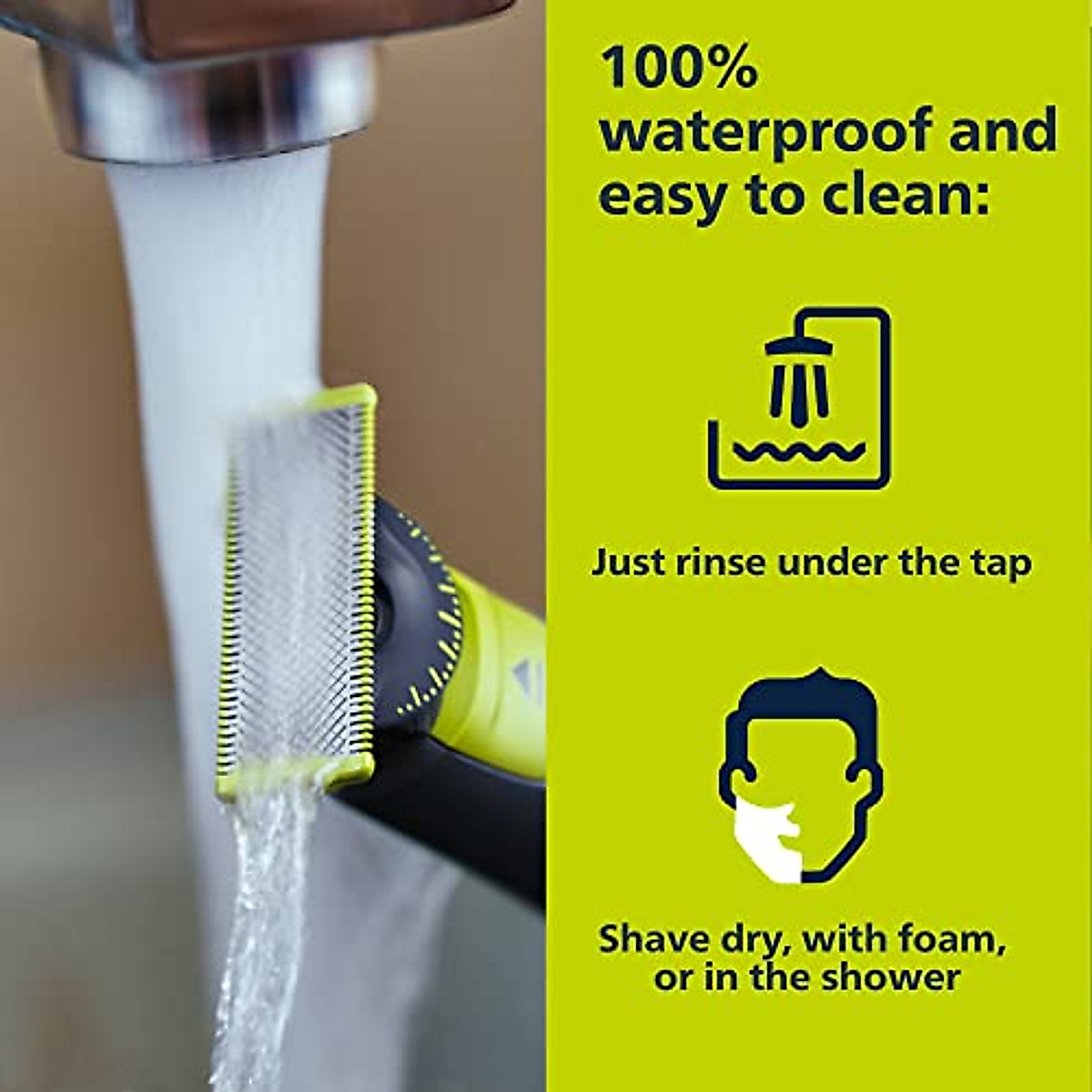 Philips Norelco OneBlade 360 Face + Body Hybrid Electric Trimmer and Shaver, QP2834/70