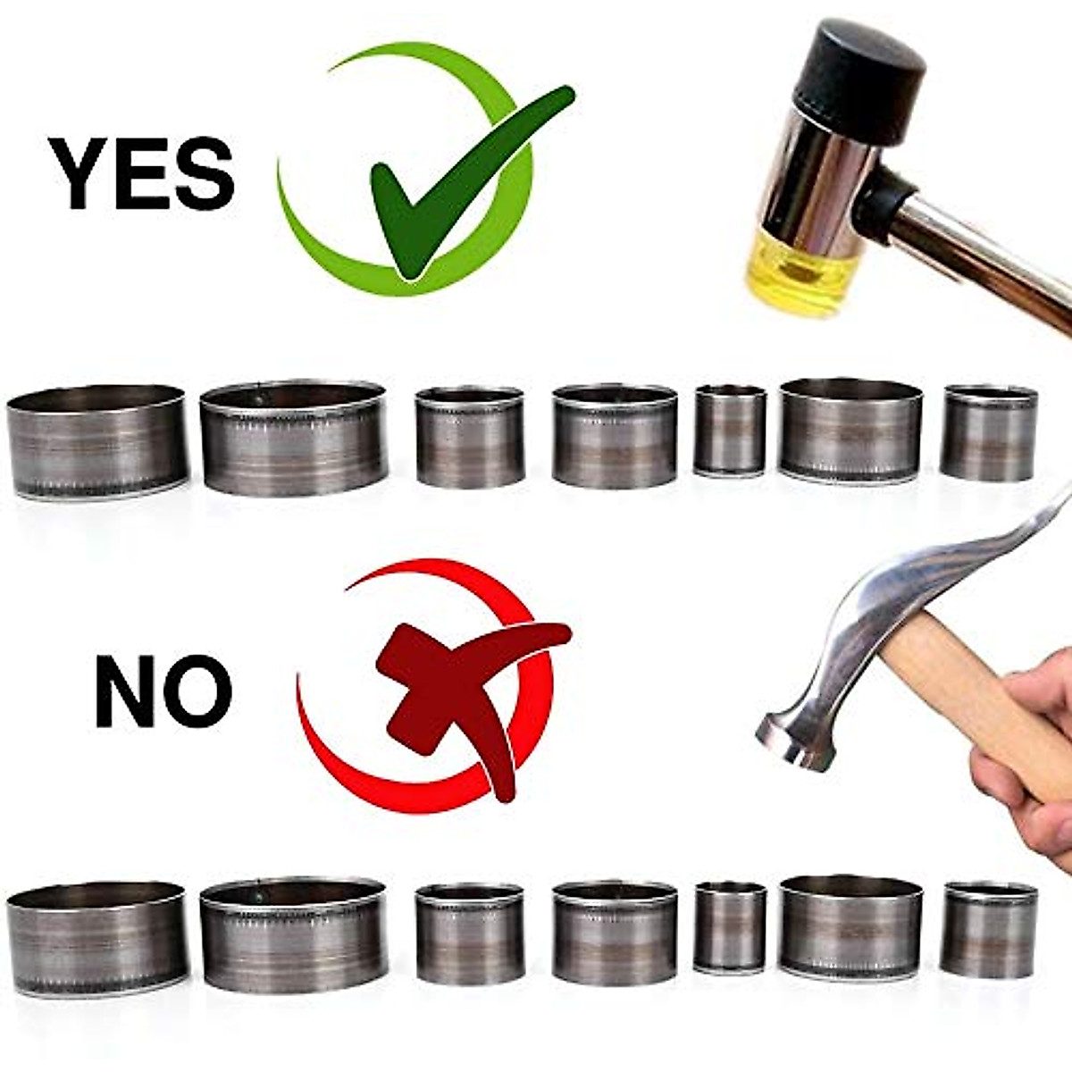 XILEWHZF Leather Cutting Dies Set,7 Pcs Leather Punching Tool,Shape Round Cutting Mold Punching Die Set for Handmade DIY Leather Craft