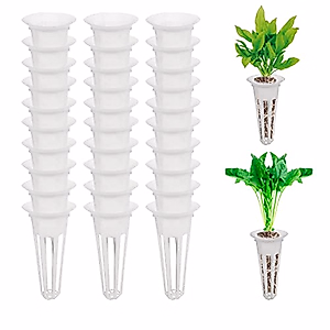 Replacement Grow Baskets Seed Pods Fit AeroGarden, Lightweight Economy Plant Baskets, Plant Growing Containers for Hydroponic, 50 Pack