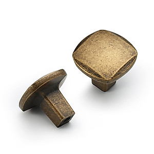 Amerdeco 10 Pack Antique Brass Cabinet Pulls Hole Centers Kitchen Cabinet Handles Hardware Kitchen Handles for Cabinets Cupboard Handles Drawer Pulls ZH0032