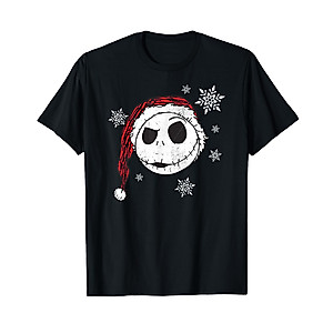 Disney Nightmare Before Christmas Snowflake Holiday Short Sleeve T-Shirt