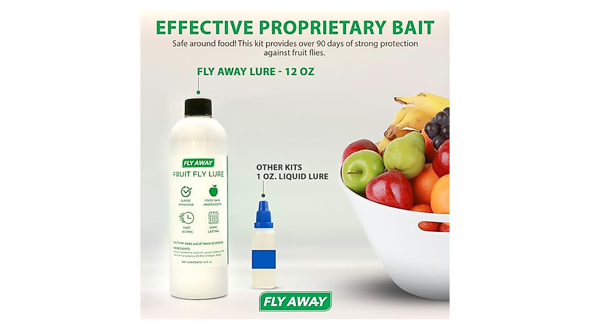 Fly Away Fruit Fly Trap Kit: Fast, Stylish, 90+ Day Control