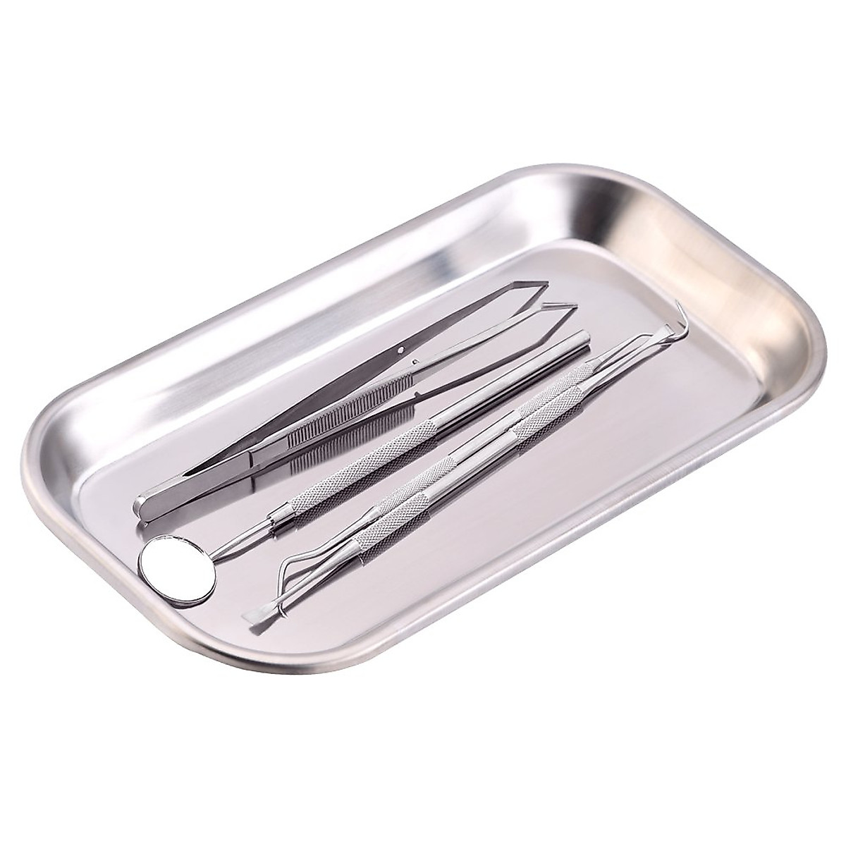 Surgical Tray Stainless Steel,Ozgkee Metal Tray 1Pc Dental 201 Stainless Steel Medical Instrument Tray Useful Tool For Clinic Lab Stainless Steel Tray Medical