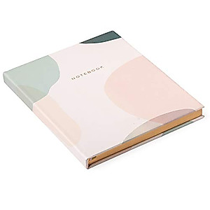 Eccolo Large Lined Journal Notebook, Hardbound Cover, Writing Journal, 256 Ruled Ivory Pages, Gilded Edge, Two Ribbon Bookmarks, Lay Flat, Desk Size for Work or School, Abstract (8x10 inches)