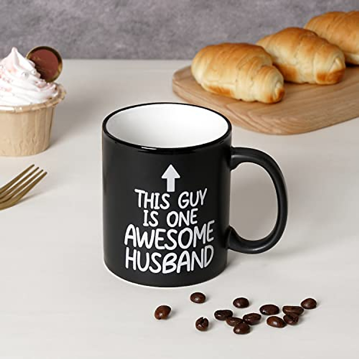Husband Gift for Men | Funny Husband Coffee Mug Gifts for Husbands | Husband Birthday Gift, Father's Day Present, Anniversary Idea, Christmas Gift | Awesome Husband | Black Mug, 11.5oz Coffee Cup