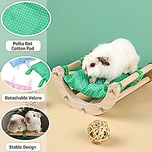 JanYoo Guinea Pig Bed Hideout for Cage Accessories and Toys Hammock Bunnies Bearded Dragon
