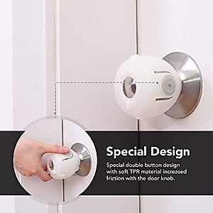 EUDEMON 6 Pack Baby Safety Door Knob Covers Door Knob Locks