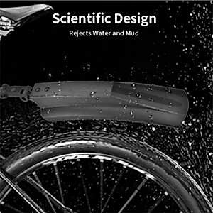 Haosie Bike Front/Rear Fenders Kit, Quick Release Bike Mud Guard, Fat Tire Bike Fenders for MTB Mountain Road Bike Outdoor Cycling