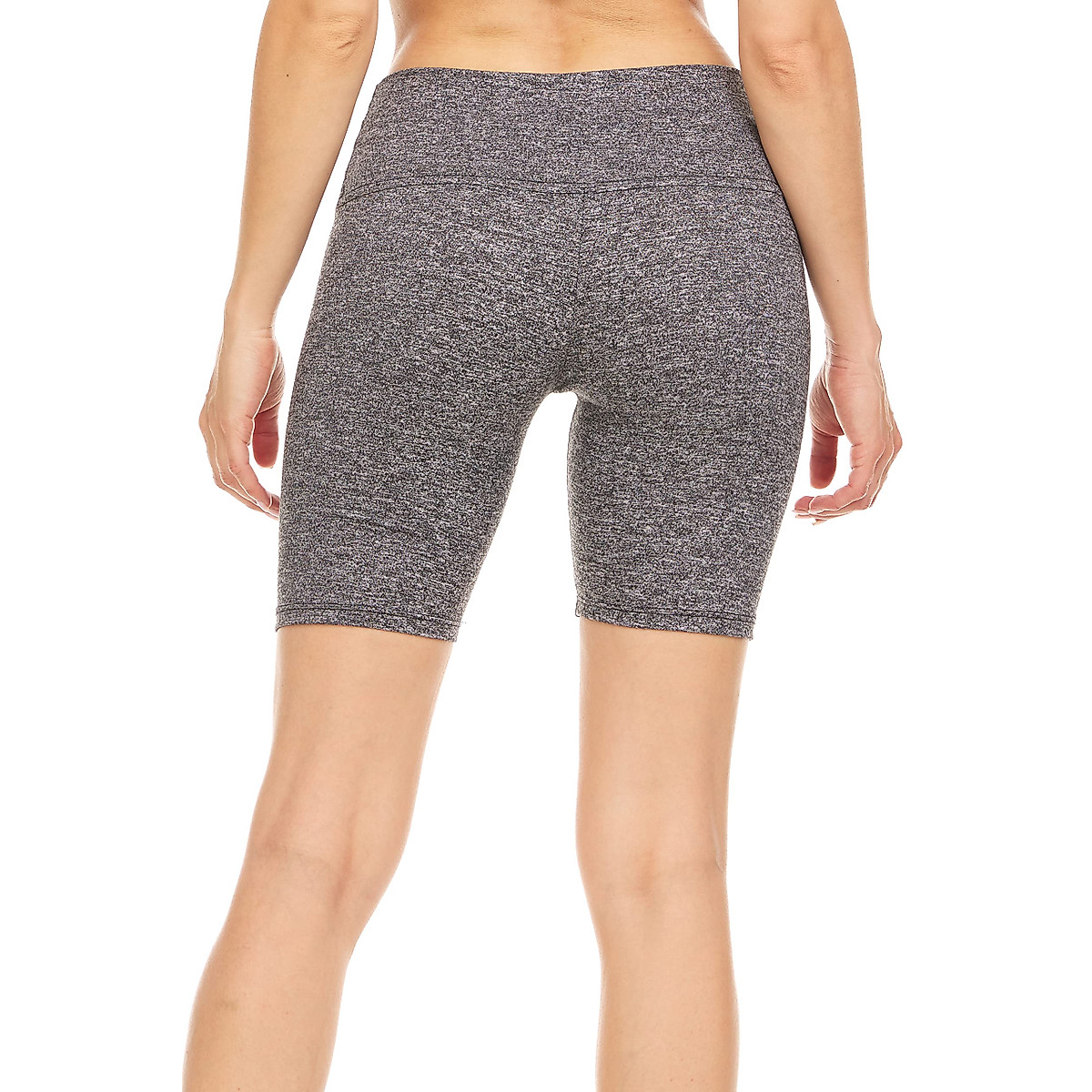 Sweet Hearts 3 Pack Biker Shorts for Women- 5" High Waist Yoga Short Basic Everyday Casual Buttery Soft Made in USA (XX-Large, Black/Navy/Spacedye)