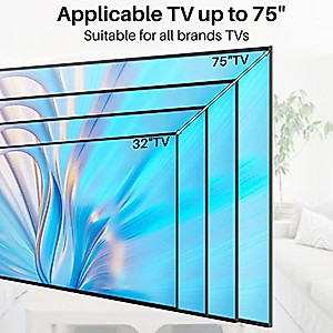 EZISE Universal TV Stand for Most 32 to 75 inch LCD Flat Screen TVs, Style 4 Easy Install Tabletop TV Stands Base fits VESA up to 800 by 400mm, Include Hardware Screws fit All Brand TVs