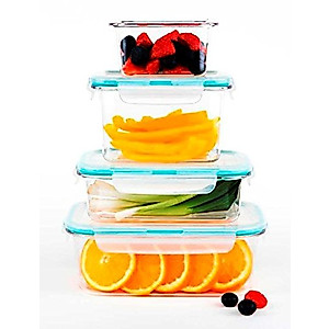 Lock&Lock Bisfree Rectangular Tableware with Leak Proof Locking Lid, 2.7-Cup