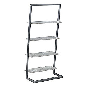 Convenience Concepts Graystone 4 Tier Ladder Bookcase / shelf, Faux Birch / Slate Gray Frame