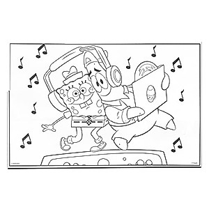 Giant Spongebob Squarepants Coloring Book Bundle ~ Spongebob Giant Coloring Book Plus Activity Book, Stickers | Spongebob Squarepants Party Supplies