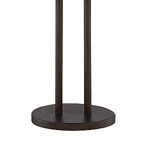 Franklin Iron Works Roscoe Modern 62" Tall Standing Floor Lamps Set of 2 Lights Twin Pole Pull Chain Brown Roman Bronze Finish Living Room Bedroom House Reading Office Home Decor Entryway Dining