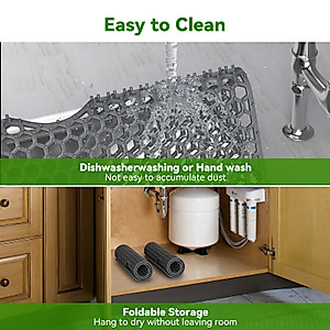 Silicone Sink Mat Toovem Kitchen Sink Mats 26''x14'' Sink Protectors for Kitchen Sink with Heat Resistant Flexible Stable for Bottom of Farmhouse Stainless Steel Porcelain Sink with Rear Drain