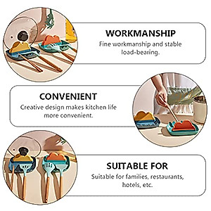 Hemoton 4pcs Pot Lid Racks Pot Lid Holders Cutting Board Holders Chopsticks Racks Utensils Lid Holder