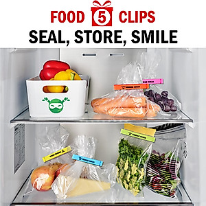 4 Magnetic Spice Racks for Refrigerator - Extra Strong Magnetic Hold and Enhanced Storage Capacity with 2 Medium & 2 Large Shelves - Space Saving Magnetic Shelf for Fridge, Include 5 Bag Clip & 8 Hook