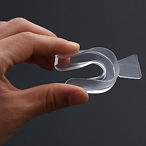 VECANCE 4PCS Transparent Silicone Thermoform Moldable Dental Mouth Guard, Whitening Teeth Trays Whitener Mouth Guard Care Oral Hygiene Bleaching Tooth Tool