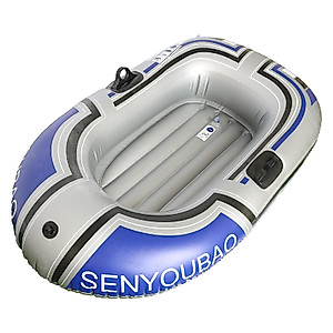 PLKO Inflatable Boat,Swimming Pool and Lake Inflatable Boat,Inflatable Canoe 1 Person