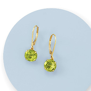 Ross-Simons 3.90 ct. t.w. Peridot Drop Earrings in 14kt Yellow Gold