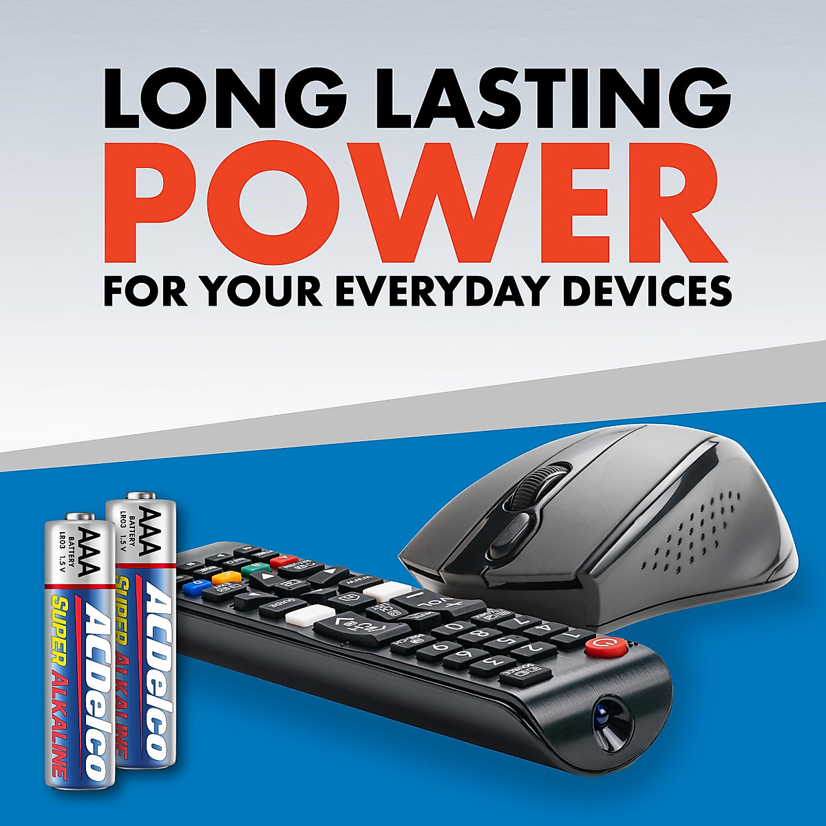 ACDelco 48-Count AAA Batteries, Maximum Power Super Alkaline Battery, 10-Year Shelf Life, Reclosable Packaging