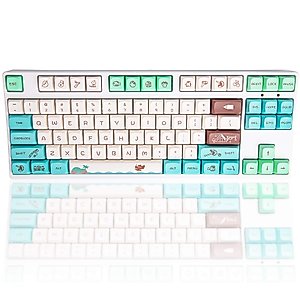 UniCusMech 135 Keys Set XDA Profile Custom Keycaps PBT Dye Sublimation ANSI Layout Keycaps Set for Gateron Kailh Cherry MX Switches Mechanical Gaming Keyboards (Animal Forest)