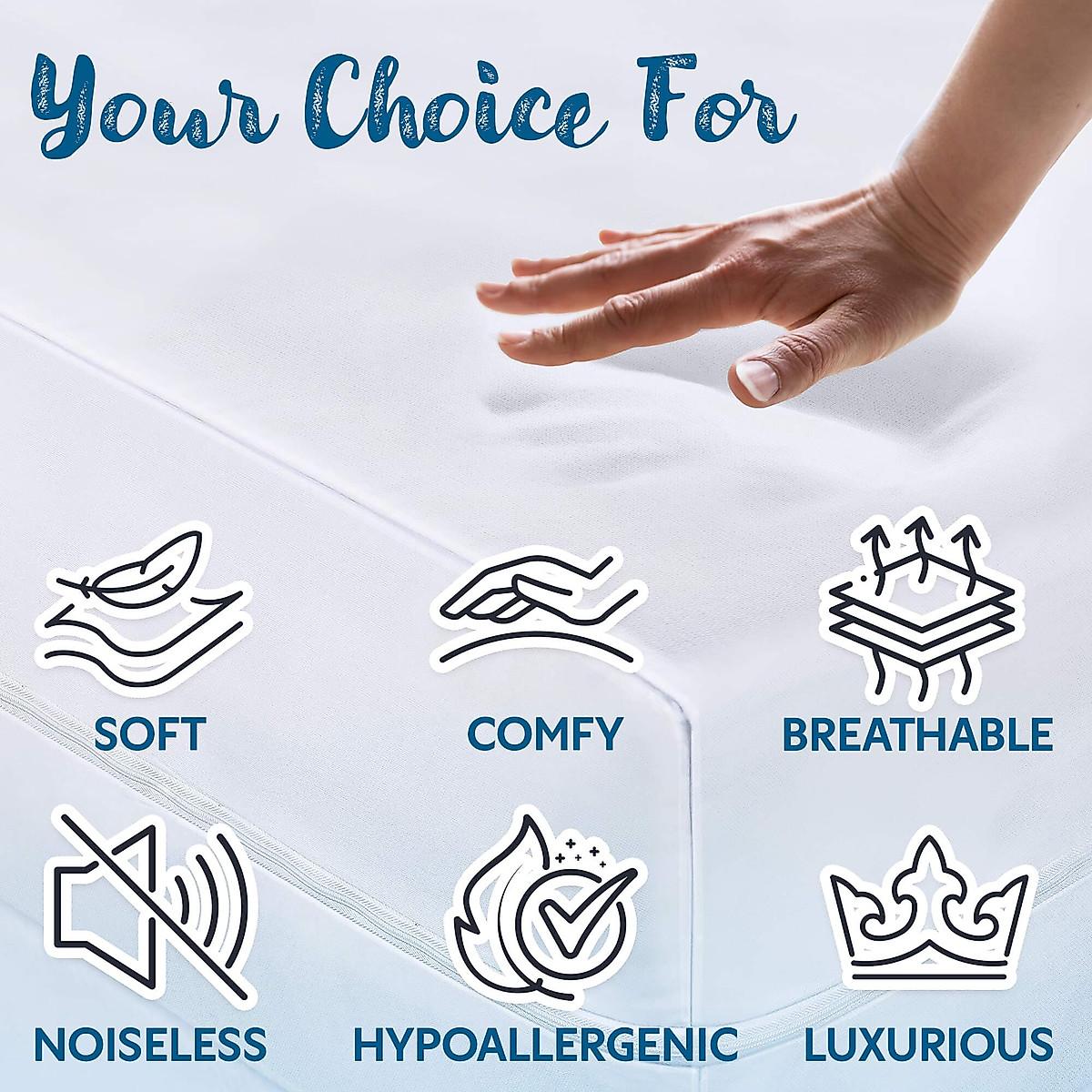 Guardmax Zippered Mattress Encasement - Cot Size - Waterproof and Bed Bug Proof Mattress Protector - 6 Sided Absorbent Mattress Cover - Soft, Breathable, and Hypoallergenic. (Day Bed 33 X 75 X 10)