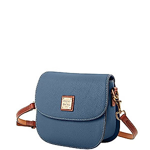 Dooney & Bourke Handbag, Pebble Grain Saddle Bag Crossbody - Blue