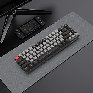 Qisan Mechanical Keyboard Gaming Keyboard Brown Switch 68-Keys Mini Design (60%) Gaming Wired Keyboard White Magicforce